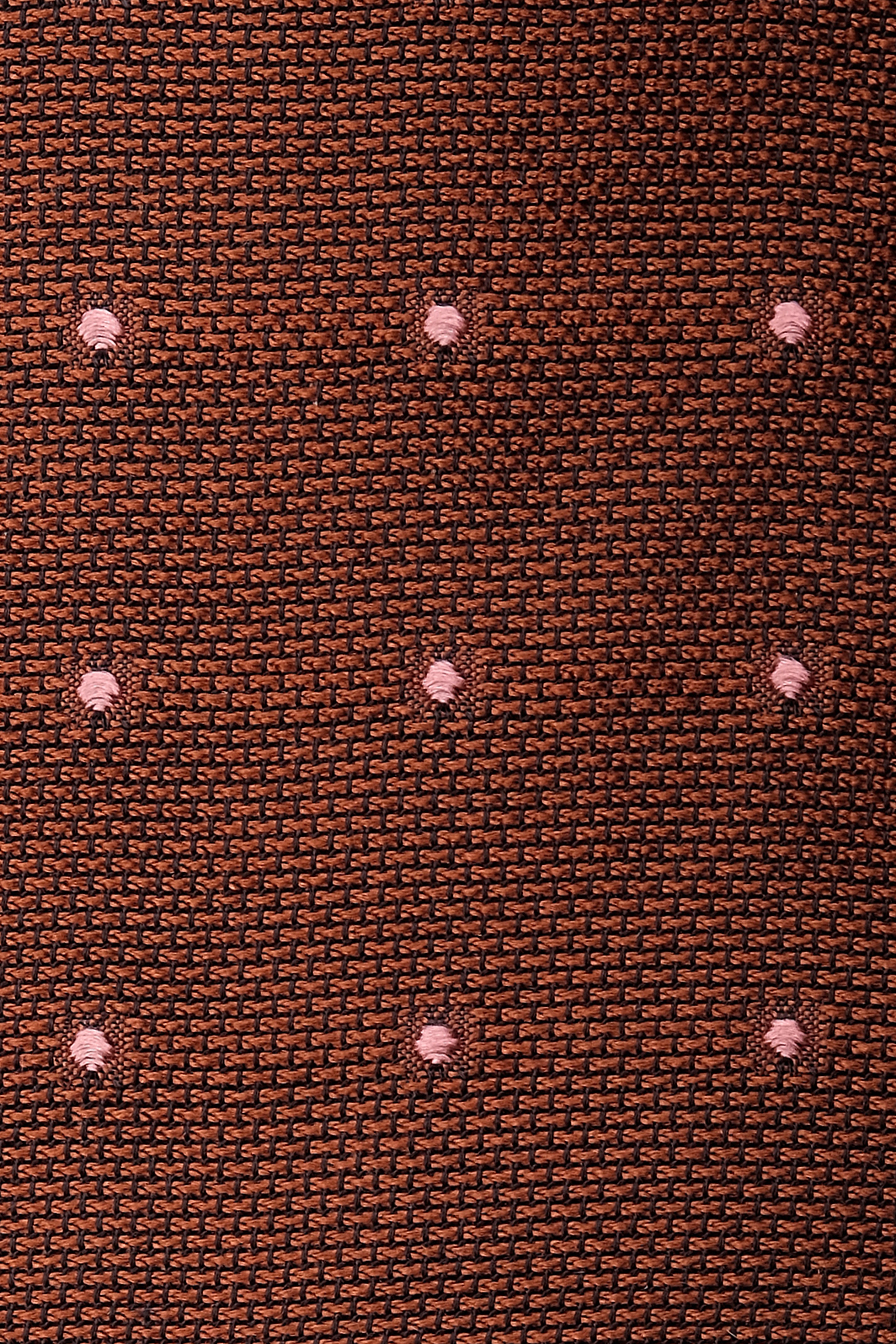 Silk Grenadine Garza Fina / Rust / Pink Polka Dots– Brunati Como®