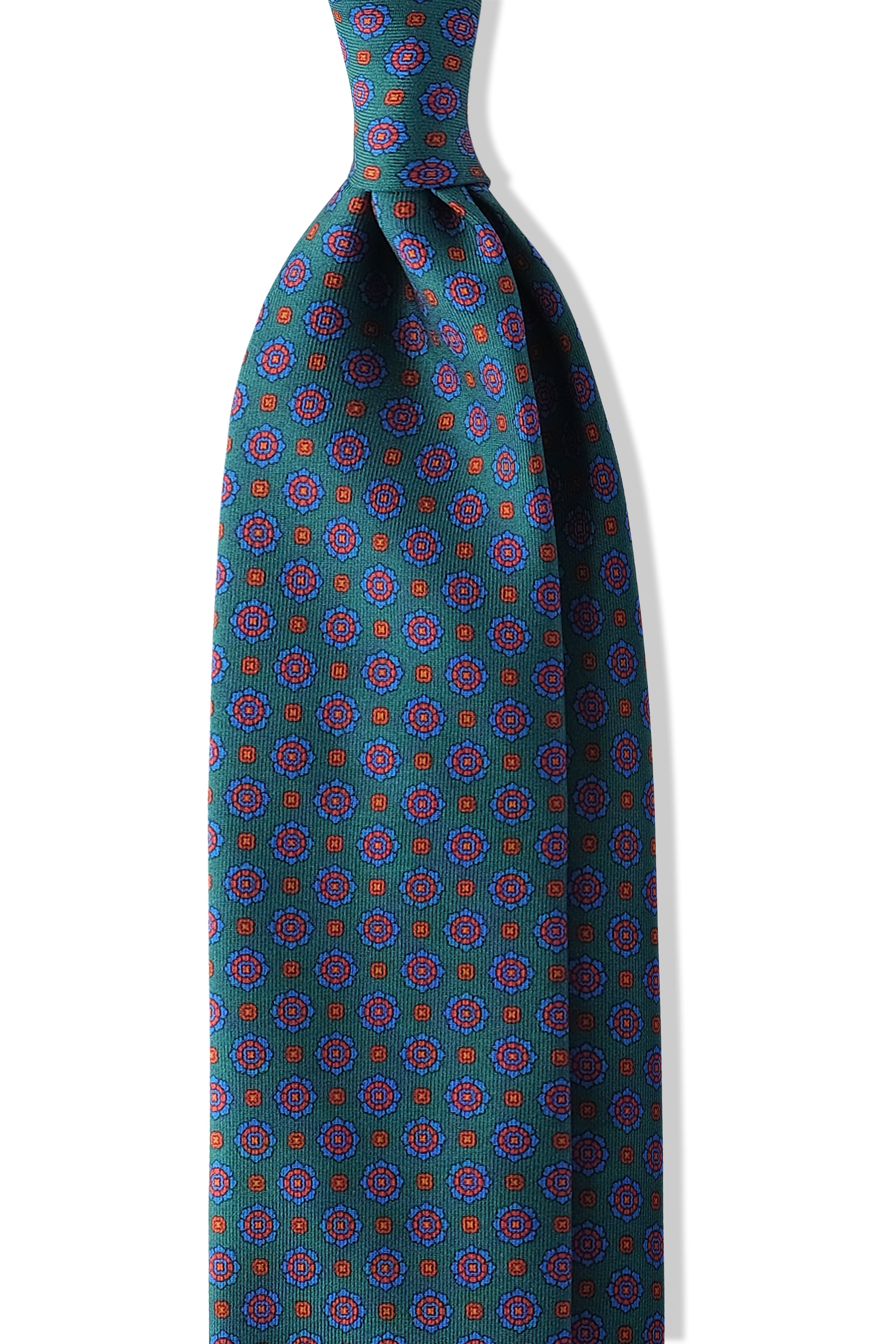 Floral Ancient Madder Silk Tie – Green | Handmade in Italy | Brunati ...
