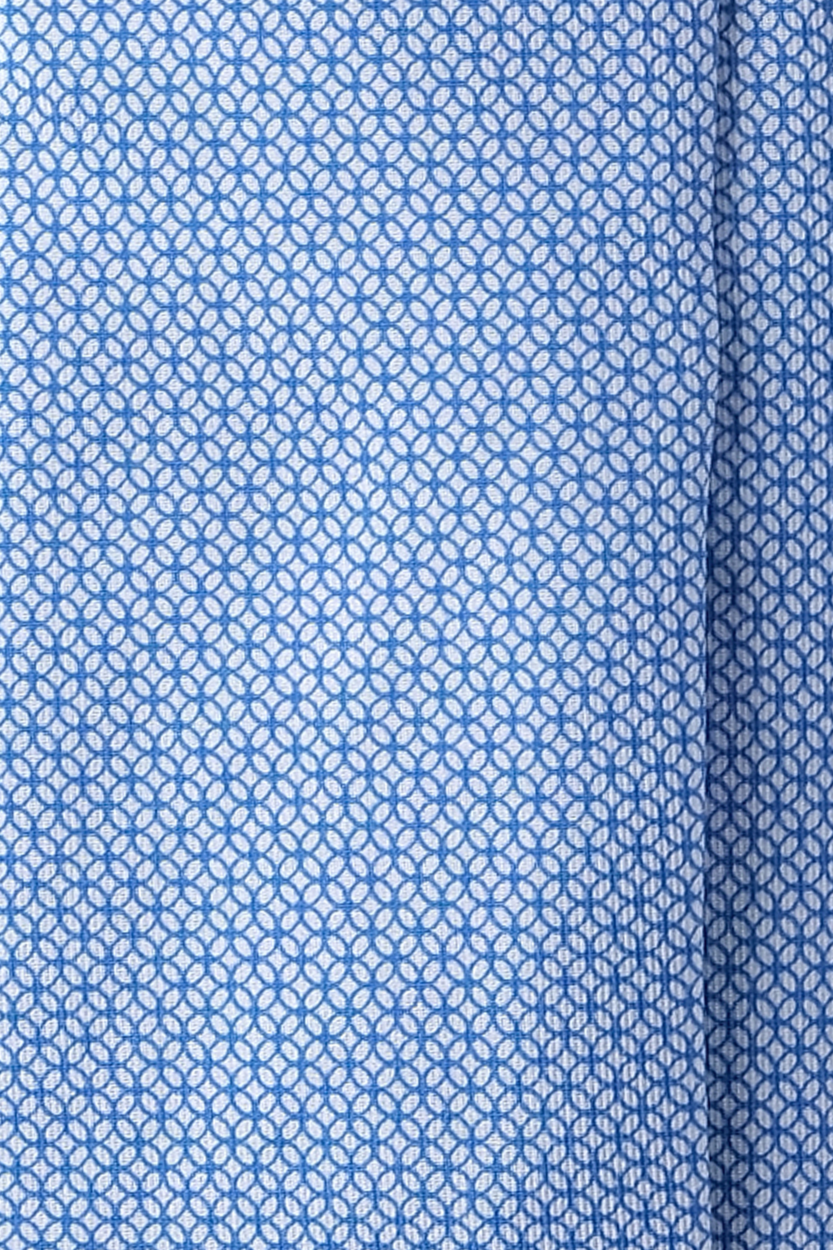 3-Fold Interlocking Chains Printed Silk Tie - Light Blue/White ...