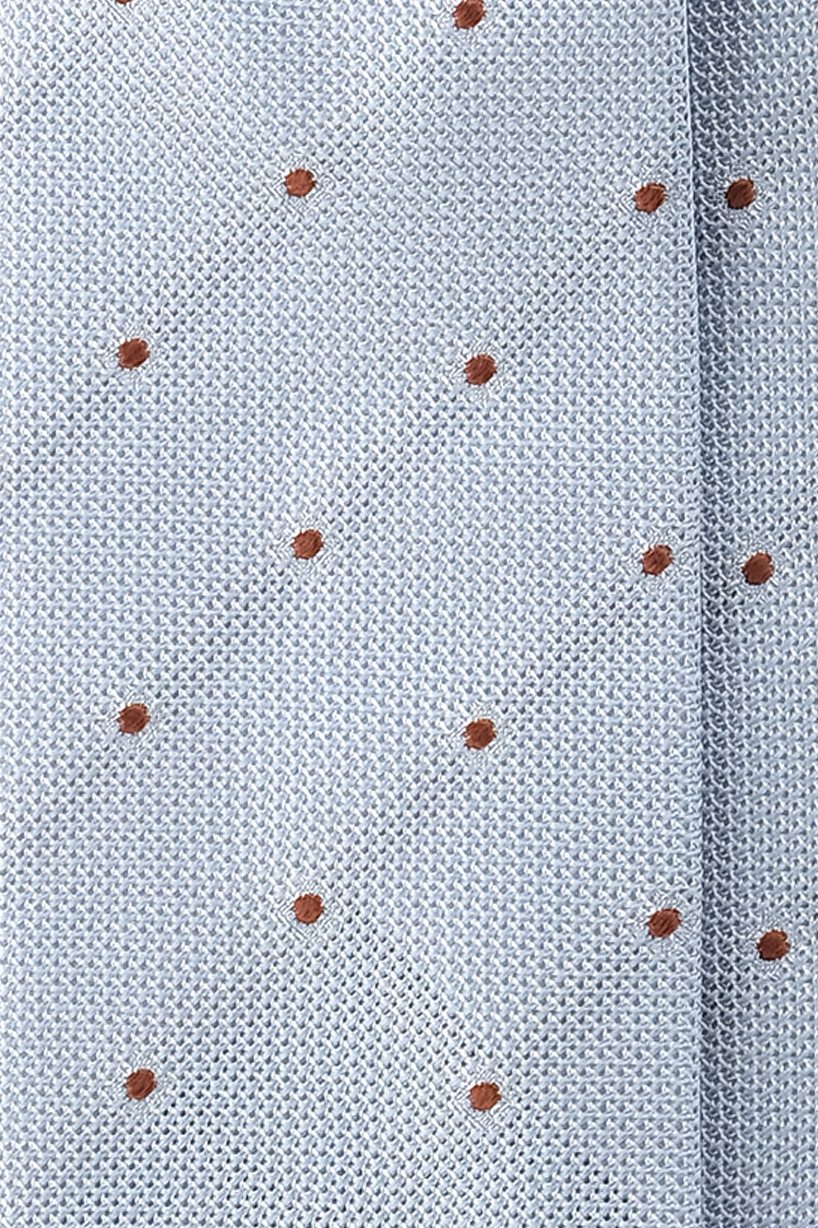Silk Grenadine Garza Fina / Light Blue / Brown Polka Dots– Brunati Como